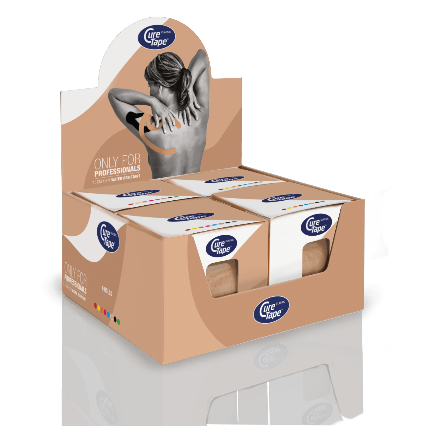CureTape® Classic Wide 7.5cm Kinesiology Tape - Display Box | THYSOL ...